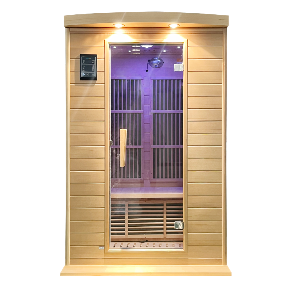SteamSpa Infrared Home Sauna Hemlock Wooden Indoor 1-2 Person Infrared ...