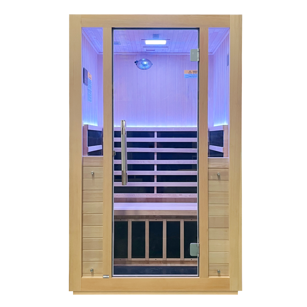 SteamSpa Infrared Home Sauna Hemlock Wooden Indoor 1-2 Person Infrared ...